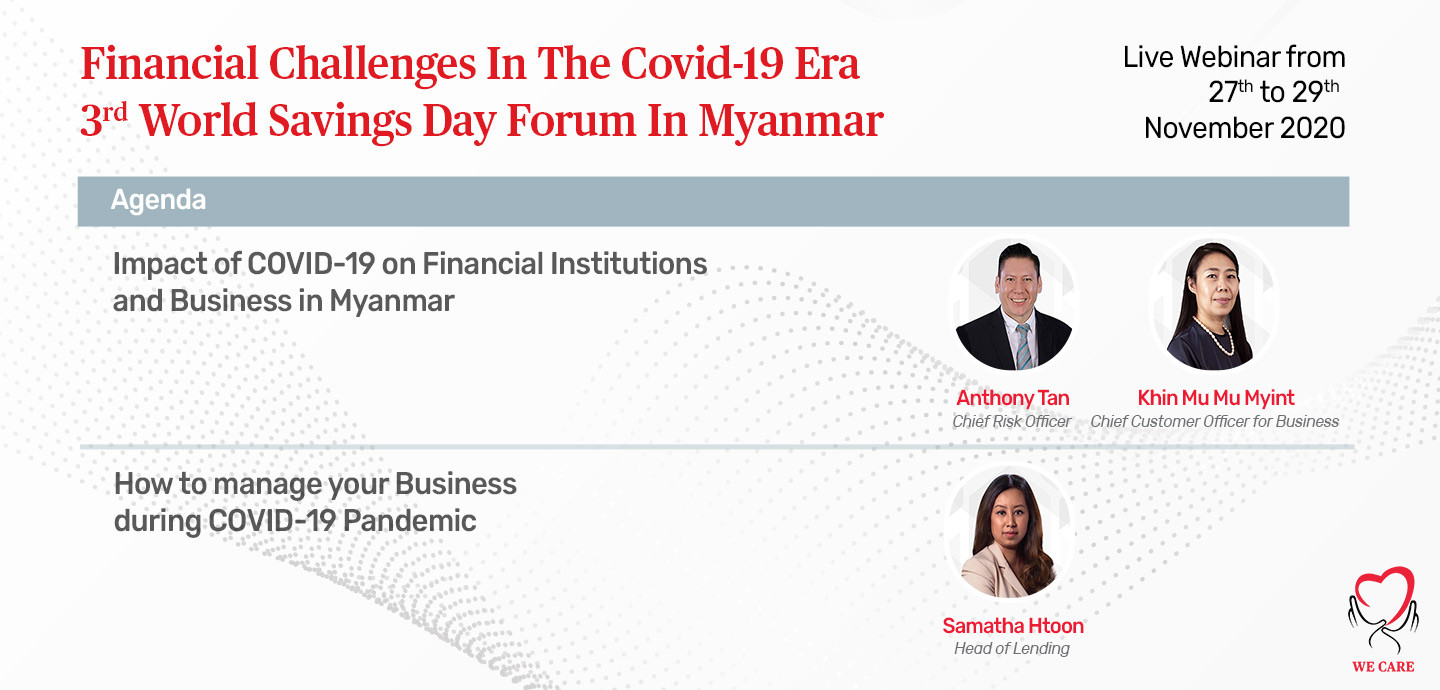 COVID-19 ကပ်ရောဂါကာလအတွင်း ဘဏ္ဍာရေးဆိုင်ရာ စိန်ခေါ်မှုများ - တတိယအကြိမ်မြောက် World Savings Day ...