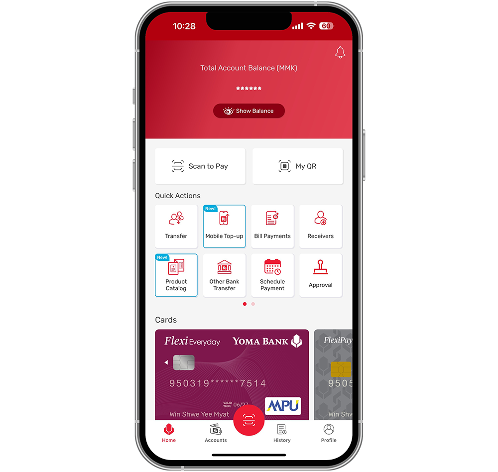 Yoma Bank Next Mobile Application | Yoma Bank | Top Banks in Myanmar